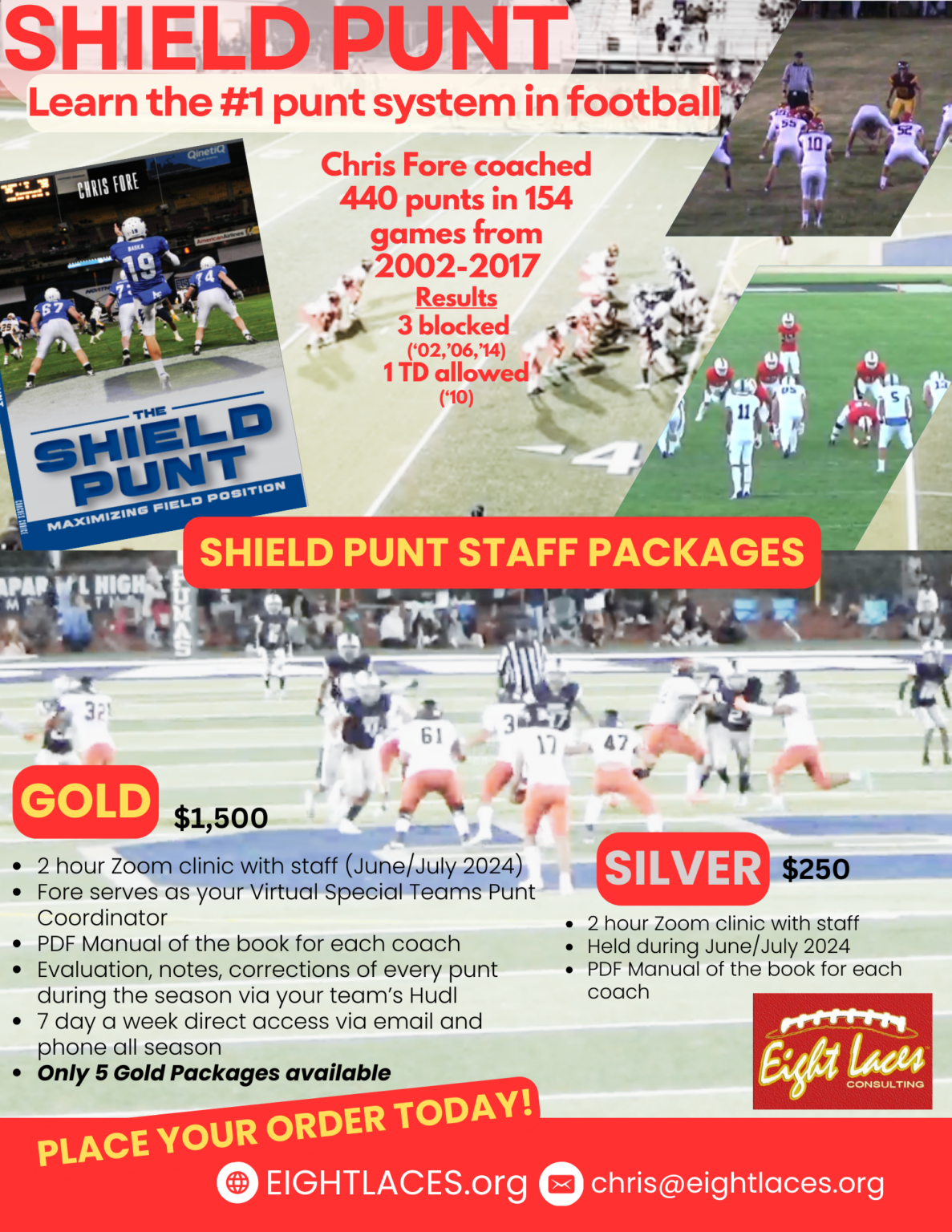 Shield Punt (Gold Package) | Eight Laces